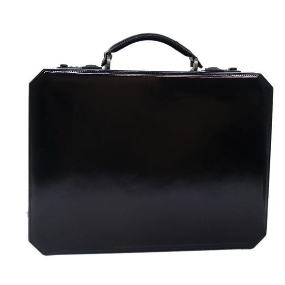 Versace | Bags | Versace Gianni Black Patent Leather Briefcase Bag ...